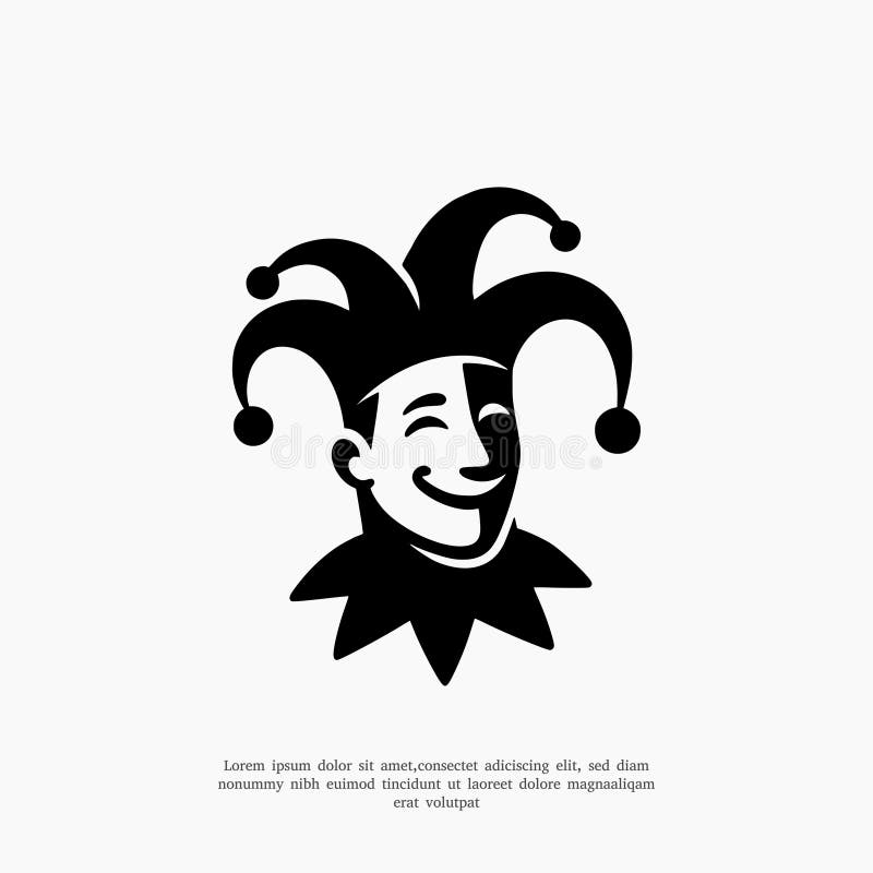 Jester Silhouette Logo Design Template Stock Vector - Illustration of ...