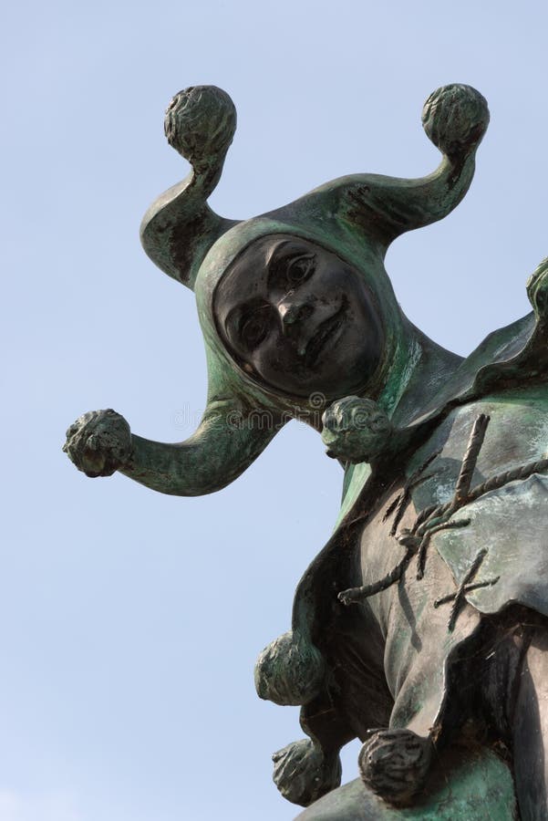 Jester Statue stock photo. Image of clown, drama, britain - 96646564