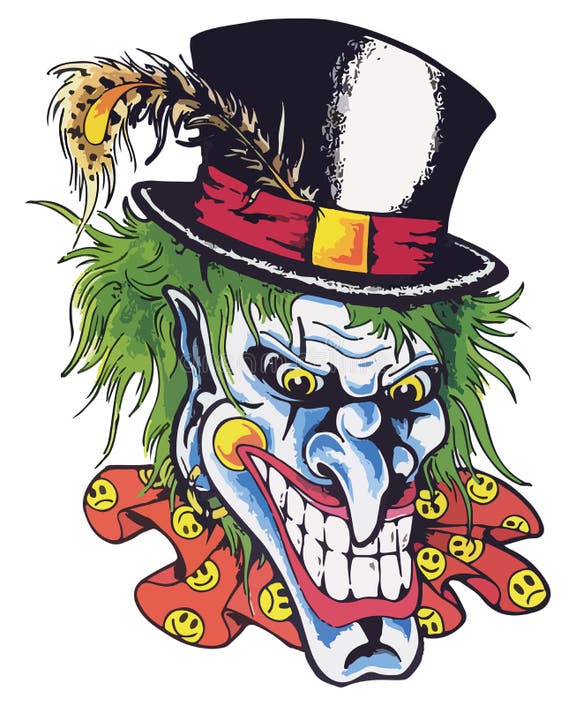 Jester Tattoo. Set of Labels and Elements. Vector Set Illustration ...