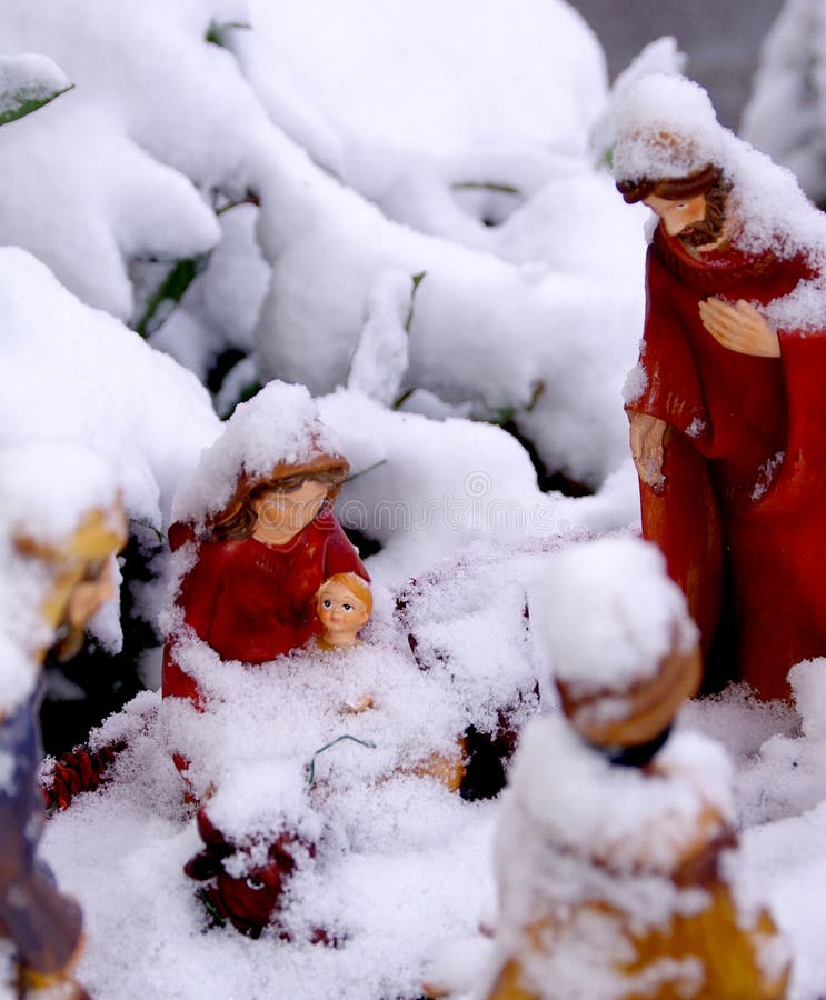 Jesuit birth in the snow stock photo. Image of joseph - 102701698