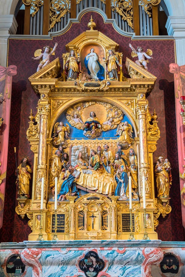 Jesuit church in Lucerne stock photo. Image of religion - 36427186