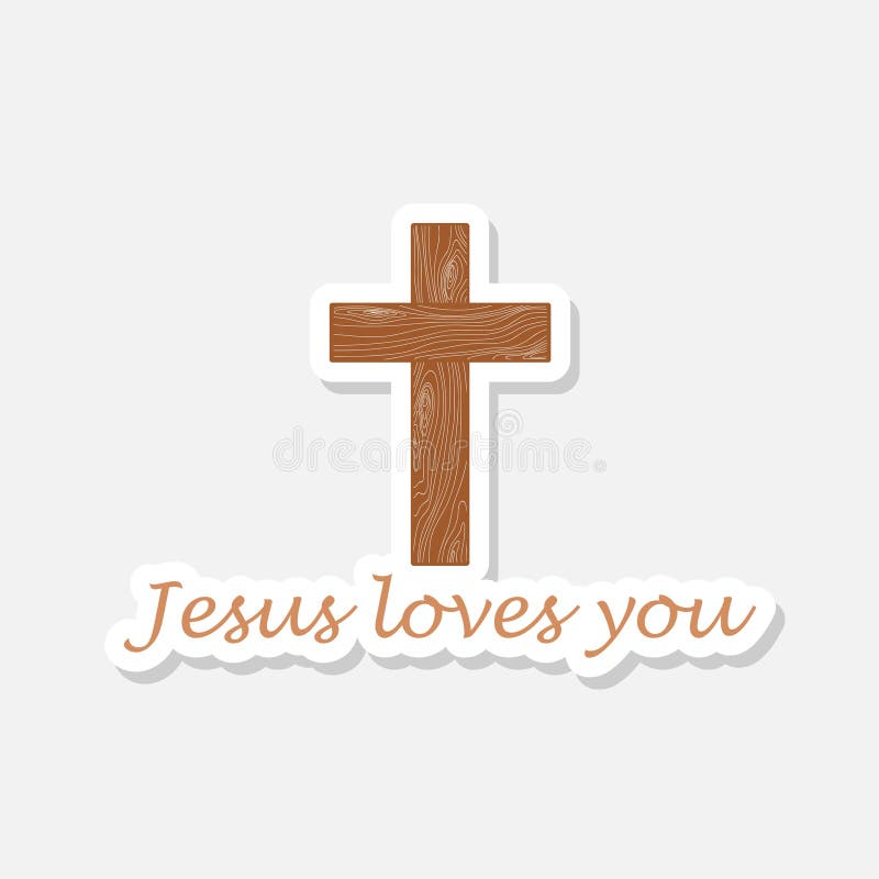 Jesus Ama El Icono Aislado En Fondo Gris Ilustración del Vector ... Jesus Ama El Icono Aislado En Fondo Gris Ilustración del Vector ...