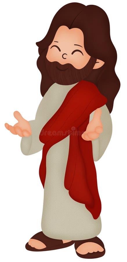 Jesus Cartoon of Illustration Stock Illustration - Illustration of hand ...