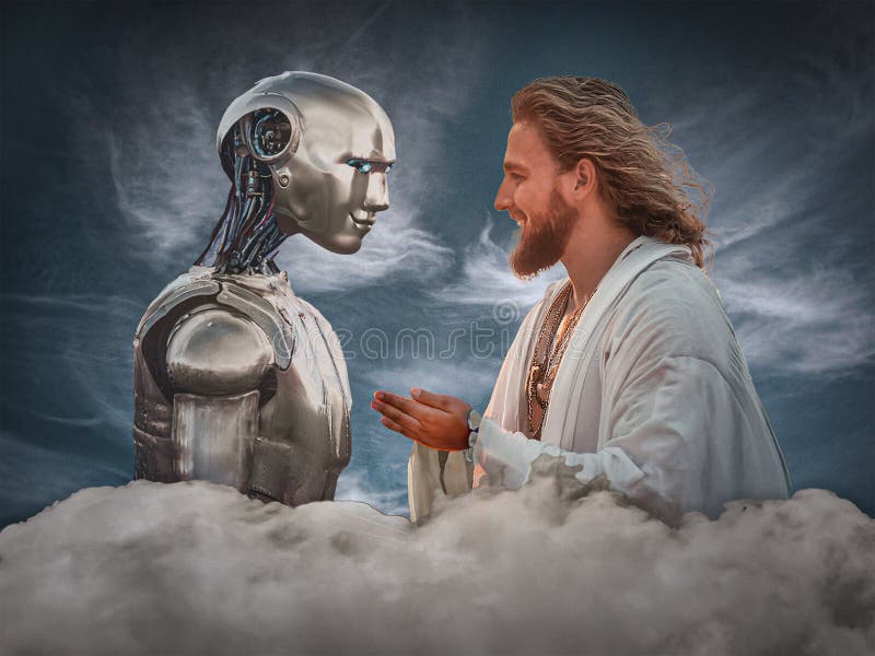 Jesus Christ and an Android Look at Each Other Affectionately Isolated ...