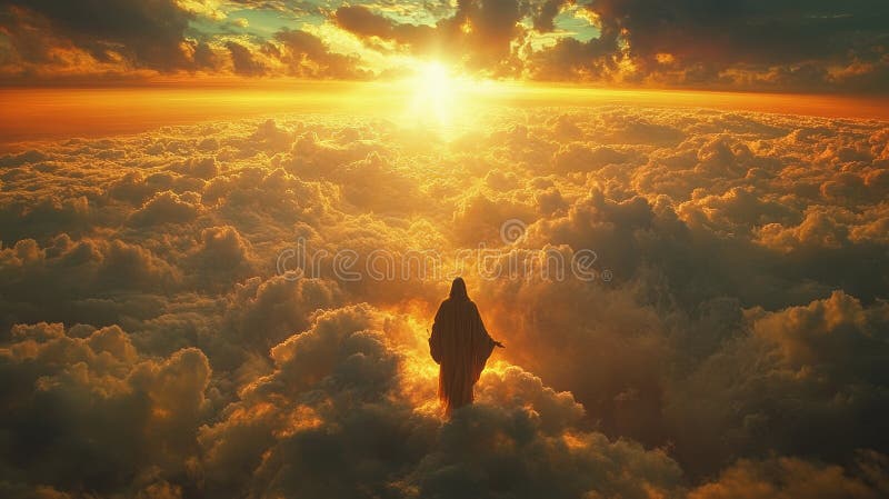Jesus Christ Ascending into Heaven Stock Photo - Image of savior, salvation: 324336448