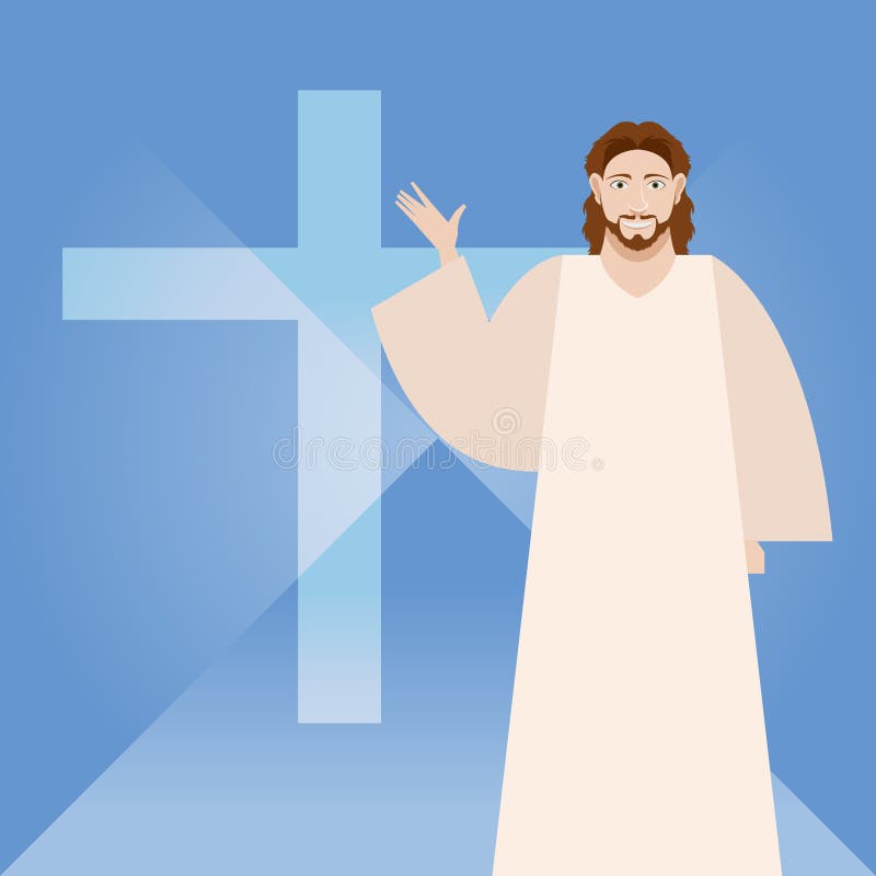 Jesus Christ Banner ilustração do vetor. Ilustração de arte - 73918071