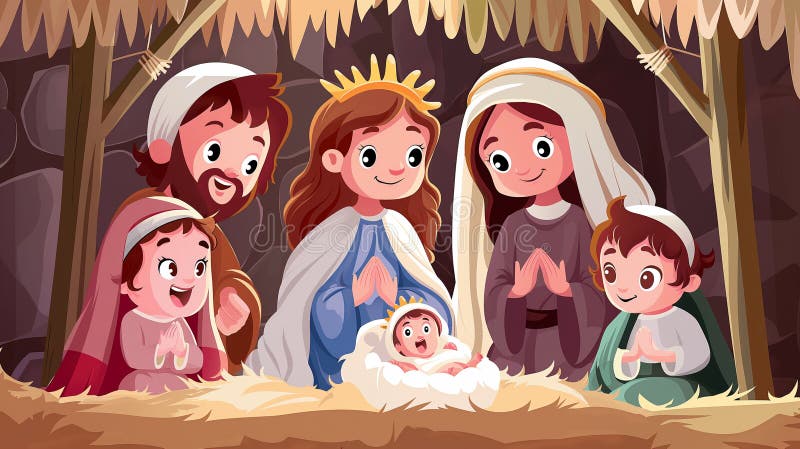 Jesus christ born stock illustration. Illustration of iconic - 310125940