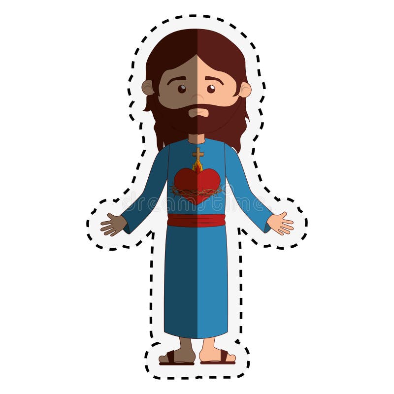 Jesus Christ Character Religious Icon Stock Vector - Illustration of ...