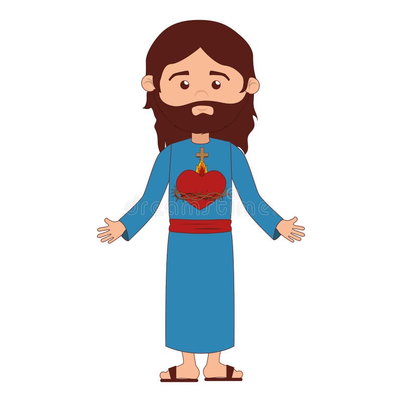 Jesus Christ Character Religious Icon Stock Vector - Illustration of ...