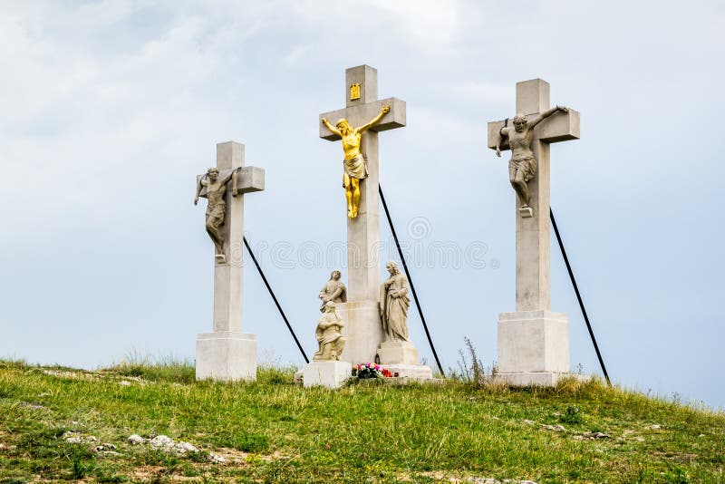 Jesus Christ Cross on Calvary Stock Photo - Image of pray, place: 45803922