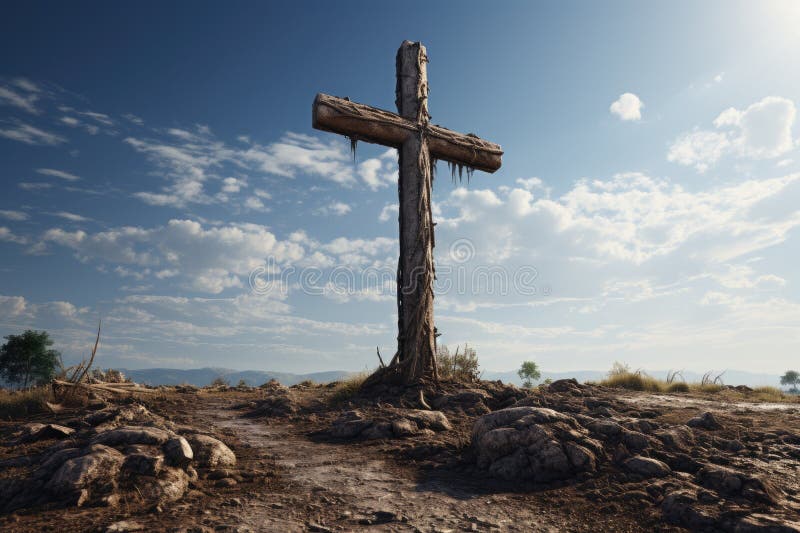 Dramatic Resurrection Scene of Jesus Christ, Empty Tomb with Angelic ...
