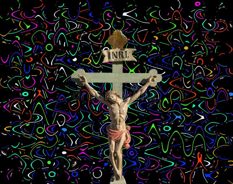 Jesus Christ INRI Son of God Stock Illustration - Illustration of ...