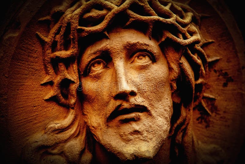 Jesus Christ in a Crown of Thorns. Horizontal Image Stock Image - Image ...