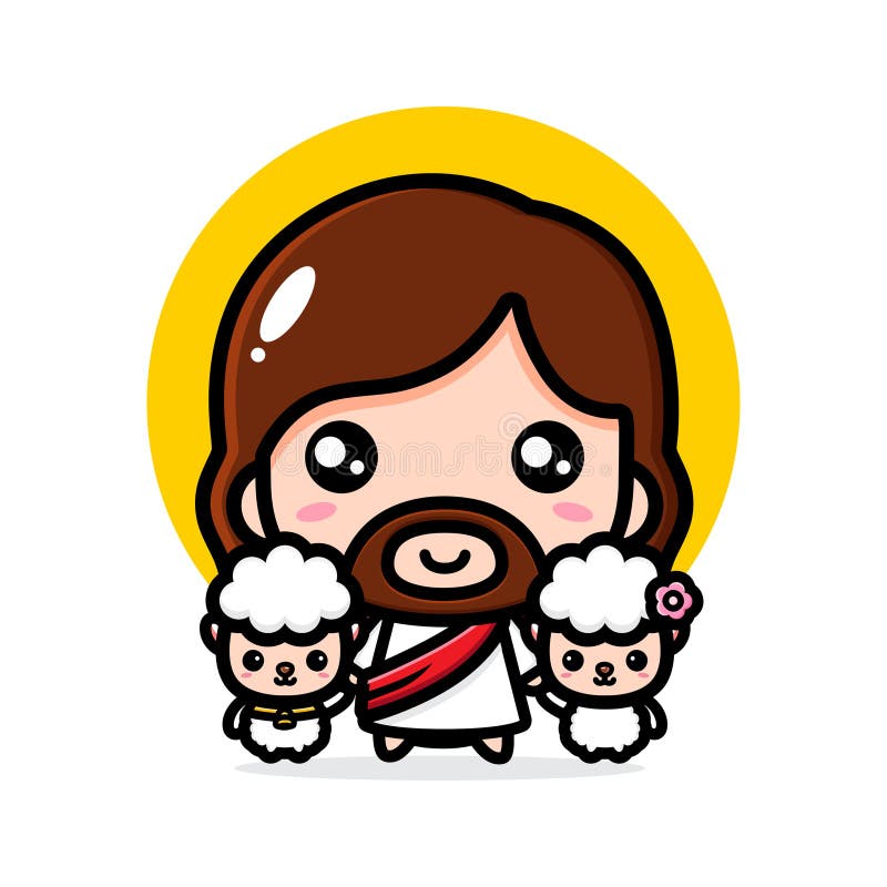 Jesus Christ Cute My Shepherd Stock Vector - Illustration of cute ...