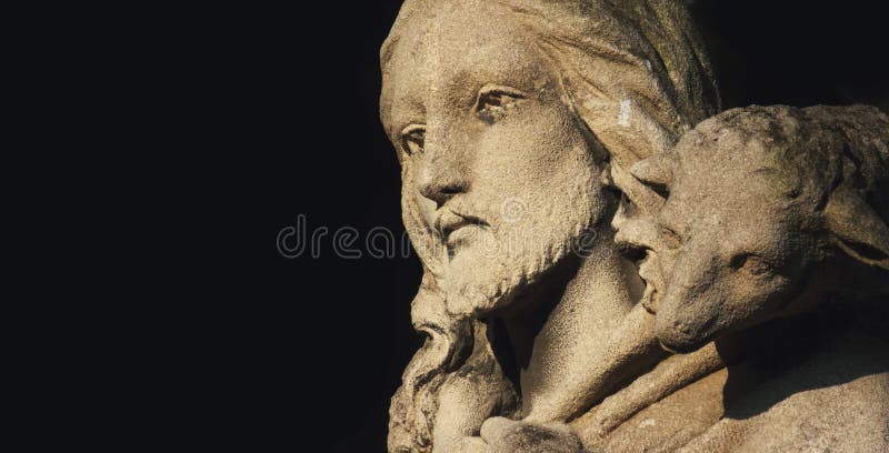 Jesus Christ - De Goede Herder Stock Foto - Image of wijnoogst ...