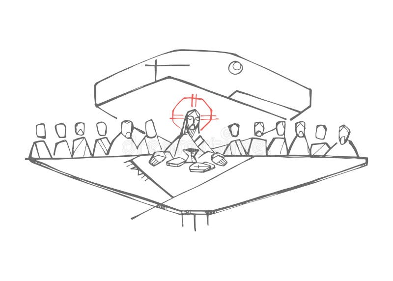 Last Supper Drawing Stock Illustrations – 640 Last Supper Drawing Stock ...