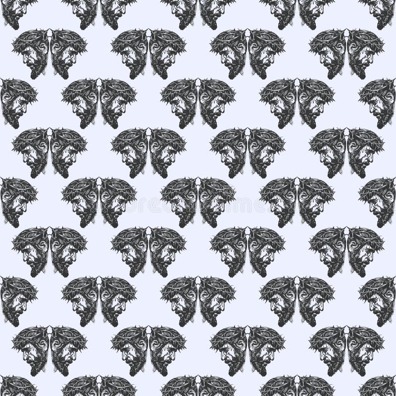 Jesus Christ, Drawing Pattern. Vector Stock Vector - Illustration of ...