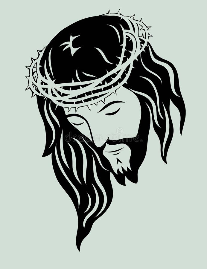 Jesus Christ Face Stock Vector - Image: 55486784