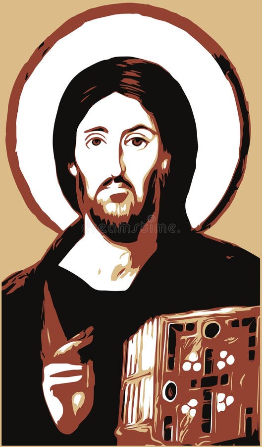 Illustration of the Face of Jesus Christ Looking Up Stock Illustration ...