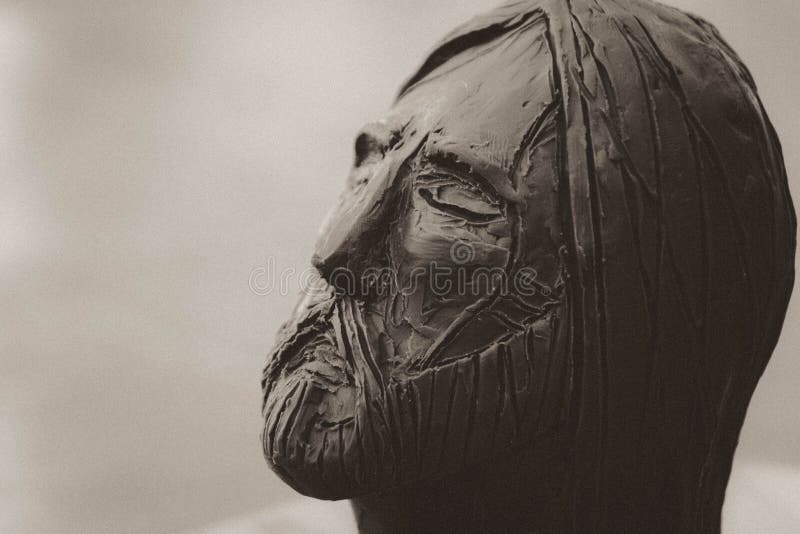 Jesus Christ Face Clay Sculpture Stock Image - Image of portrait, model ...
