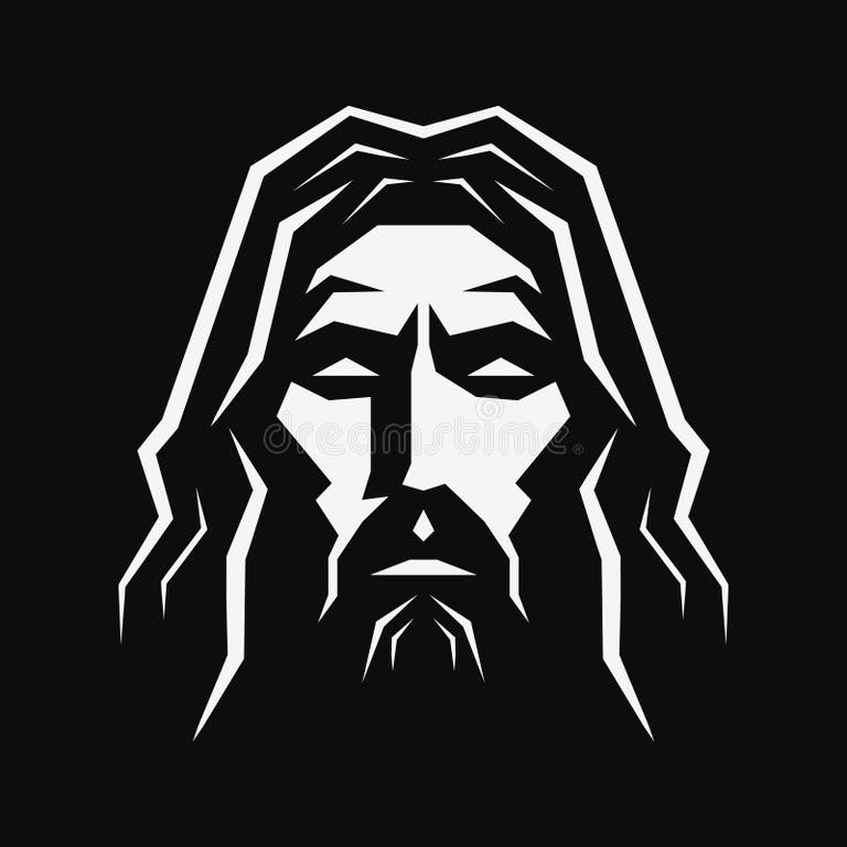 Jesus Christ Face Silhouette Art Vector Design Stock Illustrations ... Jesus Christ Face Silhouette Art Vector Design Stock Illustrations ...