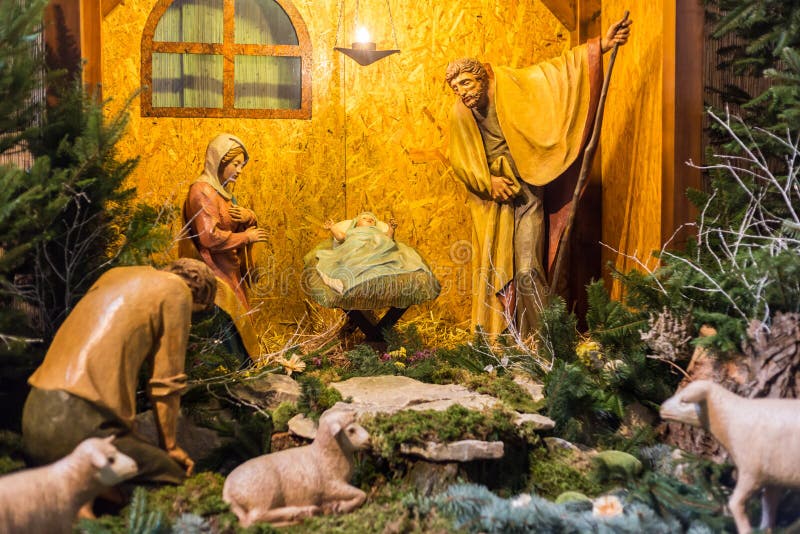 Jesus-Christus is Geboren stock afbeelding. Afbeelding bestaande uit ...