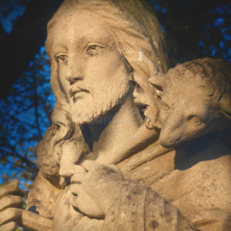Jesus Christ - the Good Shepherd Stock Image - Image of cross, jesus ...