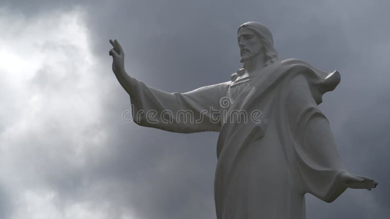 Jesus Christ with Hand Raised for Blessing Stock Video - Video of ...