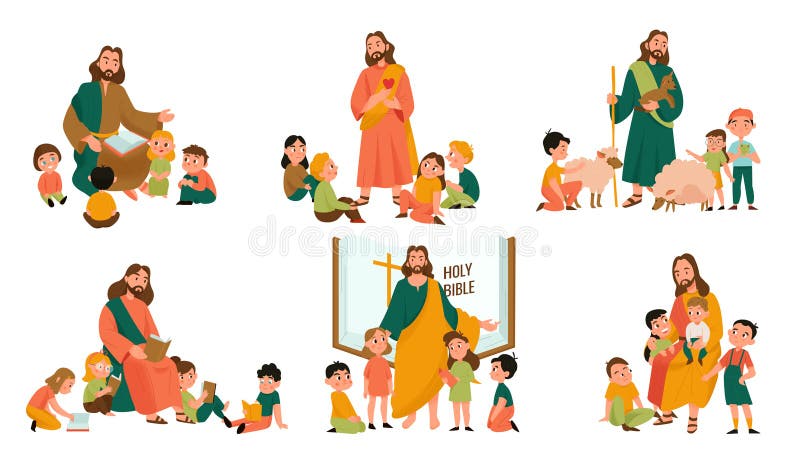 Christ and Kids Background stock vector. Illustration of childhood ... Christ and Kids Background stock vector. Illustration of childhood ...