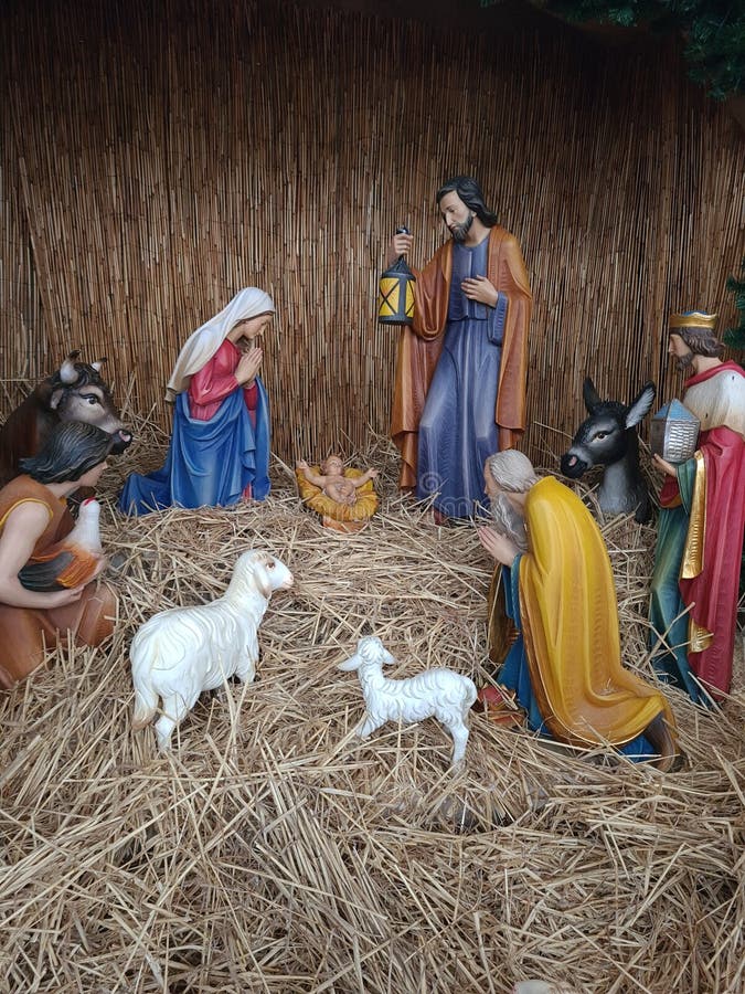 Jesus Christ in a Manger stock photo. Image of mammal - 237918430