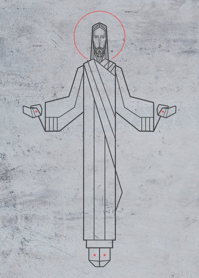 Jesus Christ with Open Hands Illustration Stock Illustration ...