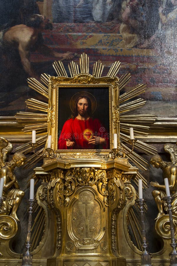 Jesus Christ Paint Art in Vienna Stock Image - Image of candels, vienna ...