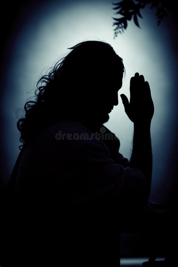 Jesus Christ Praying at Night Stock Photo - Image of holy, messiah ...