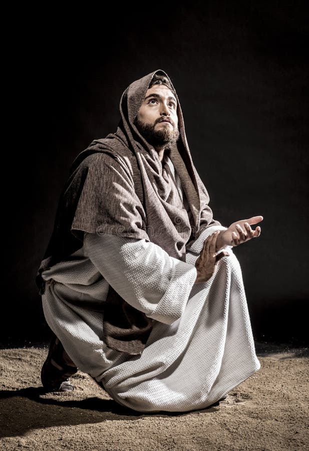 Jesus Christ Que Reza Antes De Jejuar Imagem de Stock - Imagem de ...