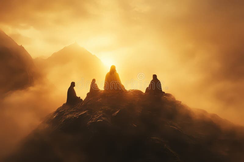 The Transfiguration of Jesus Stock Illustration - Illustration of ...