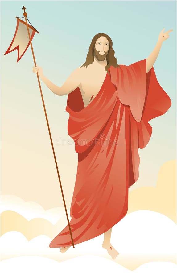 Jesus Christ ressuscitado ilustração do vetor. Ilustração de ...