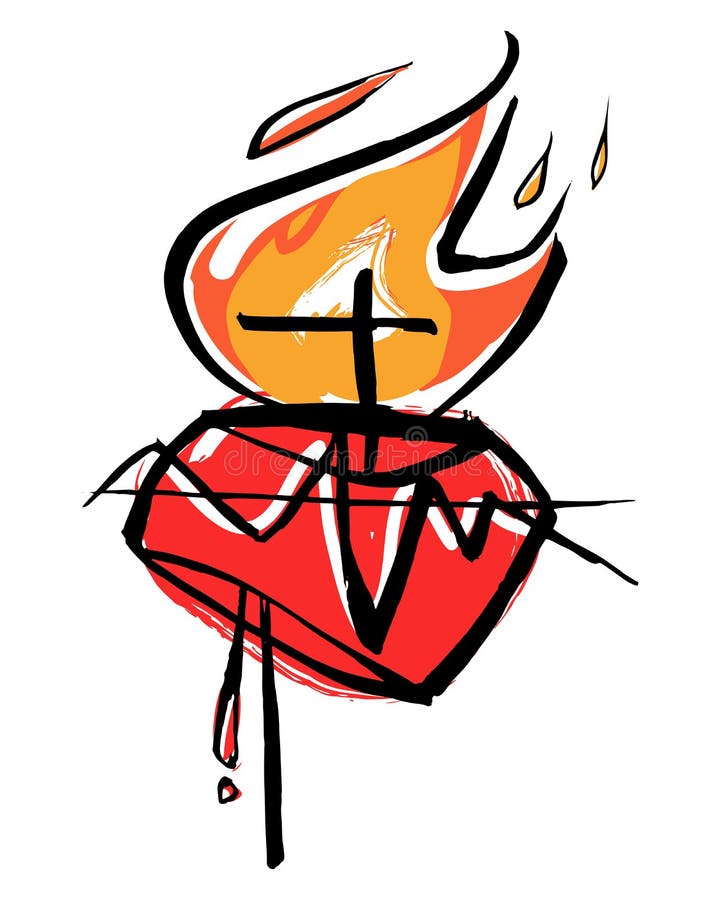 Sacred Heart (vector) stock vector. Illustration of computer - 5329712