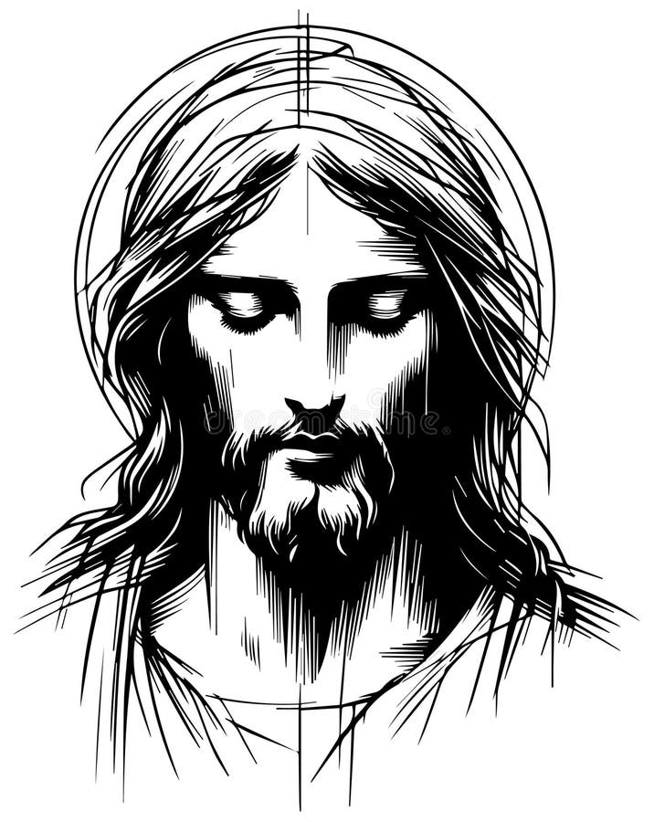 Jesus Christ Savior Messiah Son of God, Vector Illustration Silhouette ...