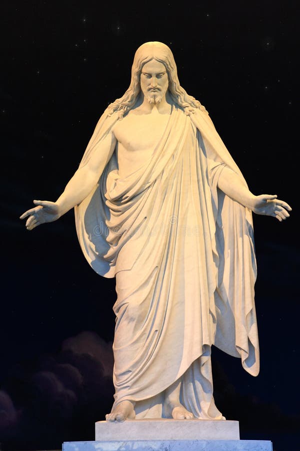 Jesus Christ Statue, Salt Lake City Stock Photo - Image of prayer ...