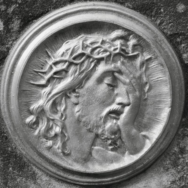 Jesus Christ in Una Corona Delle Spine Fotografia Stock - Immagine di ...