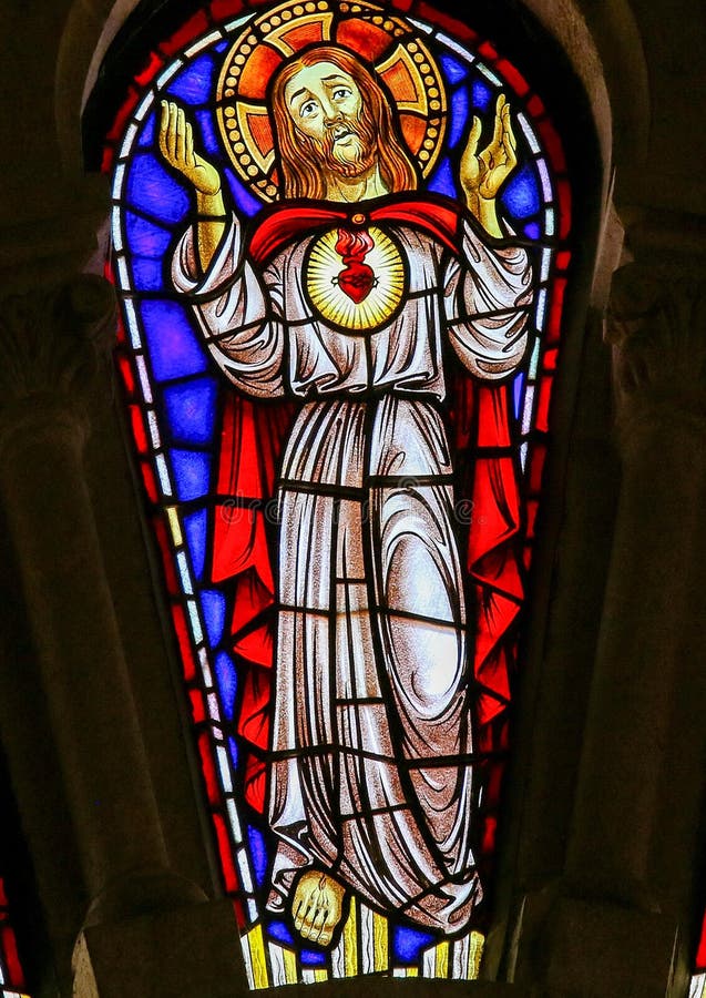 Jesus Christ - Vitral En Viana Do Castelo Imagen de archivo - Imagen de ...
