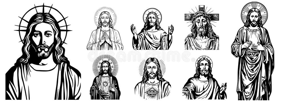 Jesus Christthe Savior Vector Illustration. Stock Vector - Illustration ...