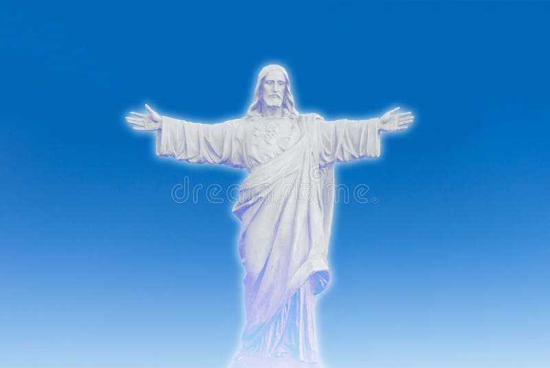 Jezus Christus Houdt Van Je - Standbeeld Stock Illustratie ...