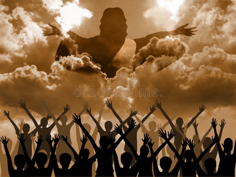 Jesus coming stock illustration. Illustration of church - 36166997