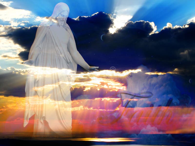 Jesus at Creation Peace stock photo. Image of devotion - 48676036