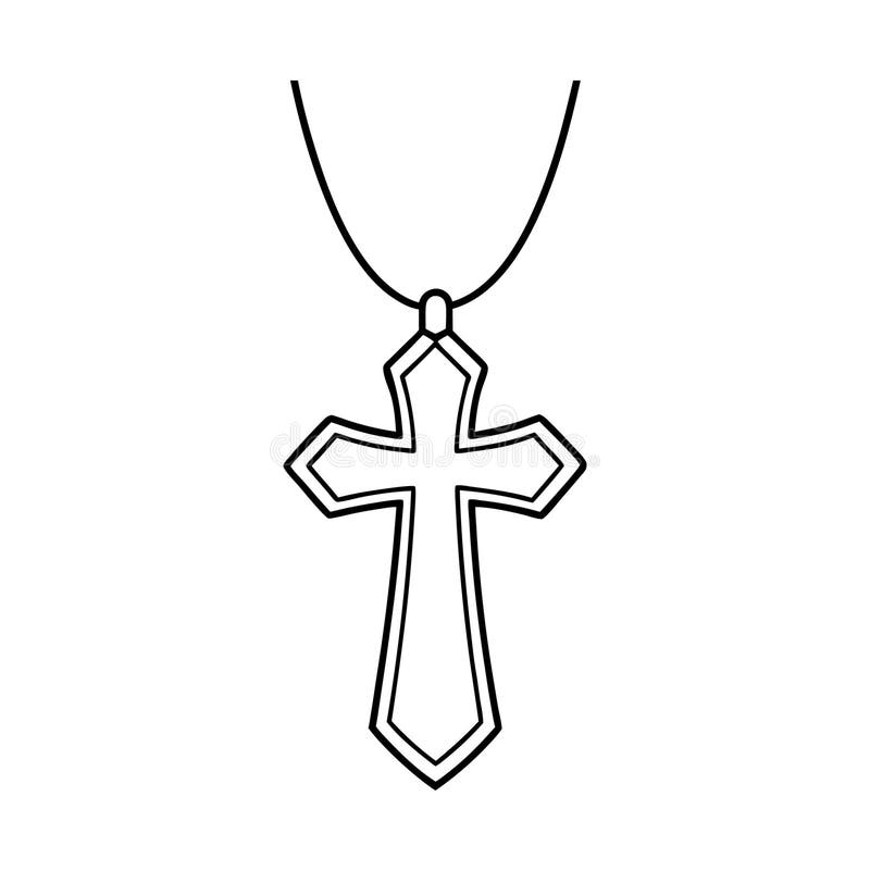 Jesus Cross Neckless Vector Art Illustration Stock Vector ...