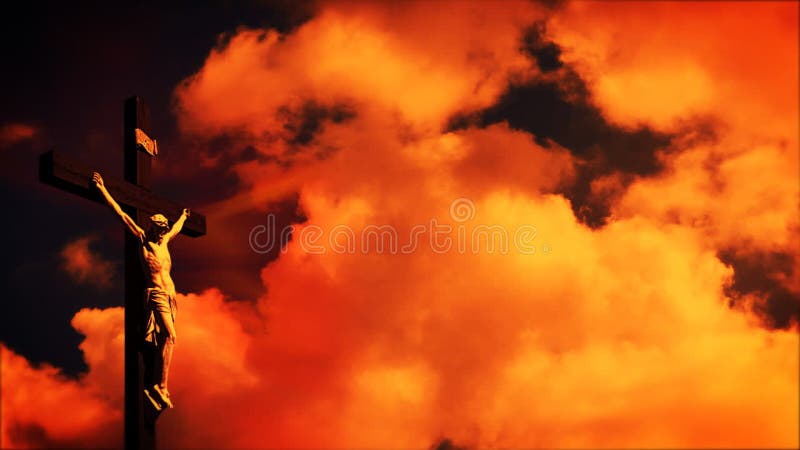 Jesus Cross at Sunset, Timelapse Stock Video - Video of christ, church ...