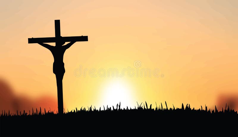Jesus on the cross vector stock vector. Illustration of christianity ...