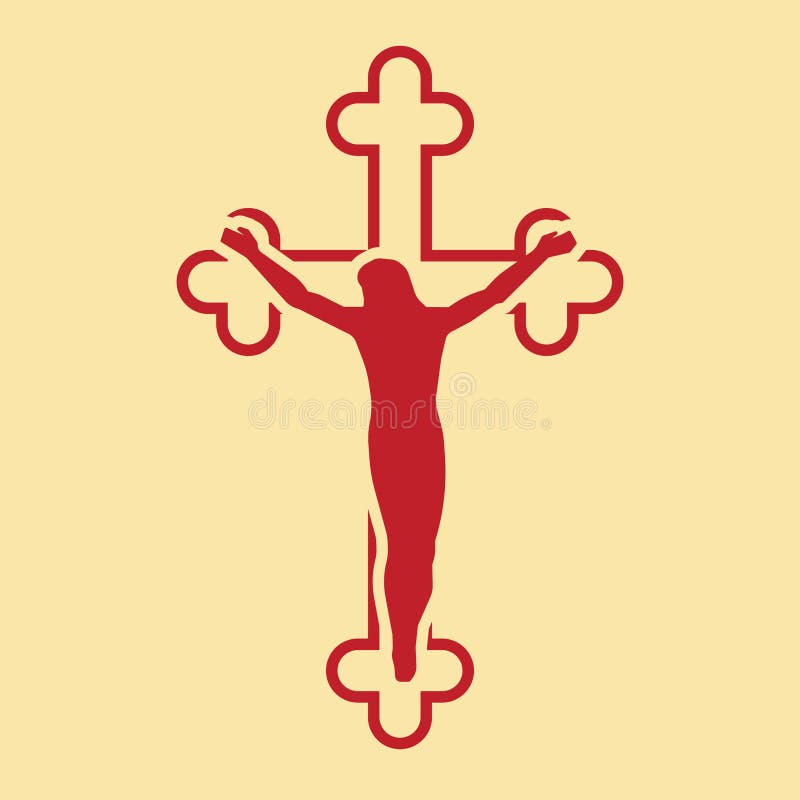 Jesus on Cross. Vector Illustration Decorative Background Design Stock ...