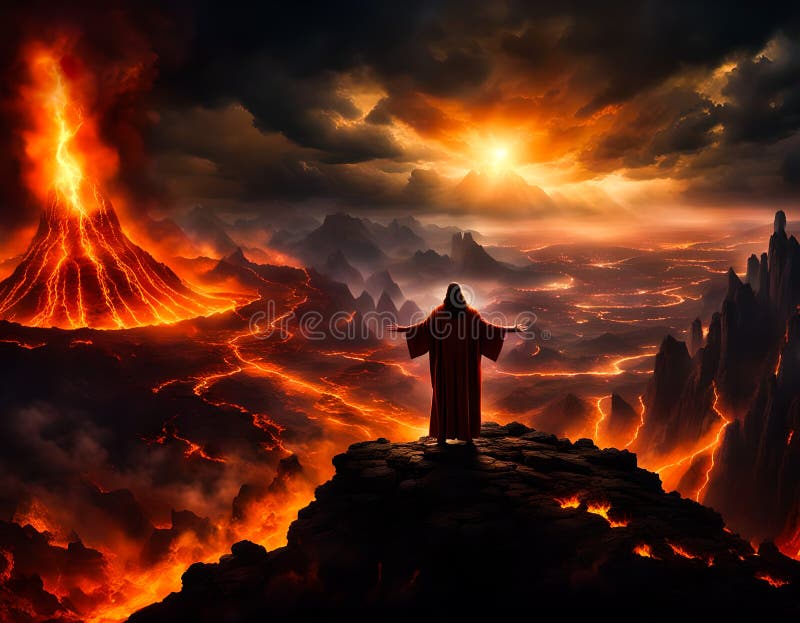 Jesus Descends into Hell after the Crucifixion Stock Illustration ...